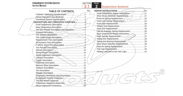 2005-2007 Workhorse LF72 Suspension Service Manual Download - Workhorse ...