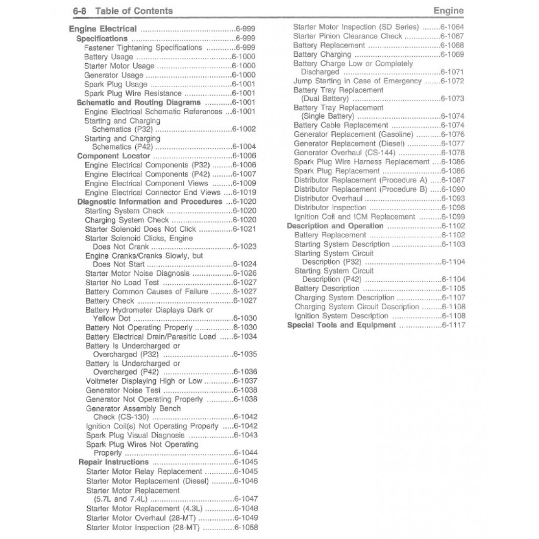 1998 Chevrolet P Series Engine Electrical Service Manual Download ...