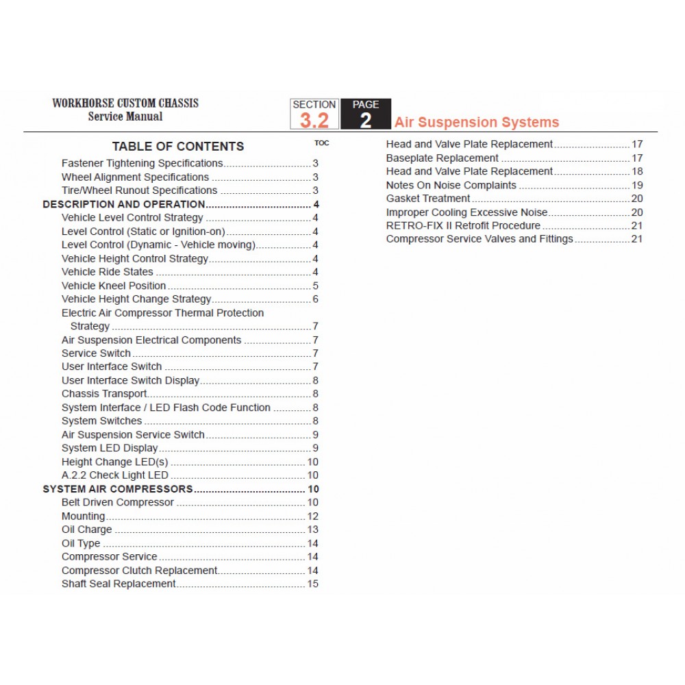 2005-2007 Workhorse LF72 Air Suspension Service Manual Download ...