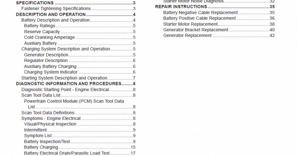 2005-2007 Workhorse LF72 Engine Electrical Service Manual Download ...