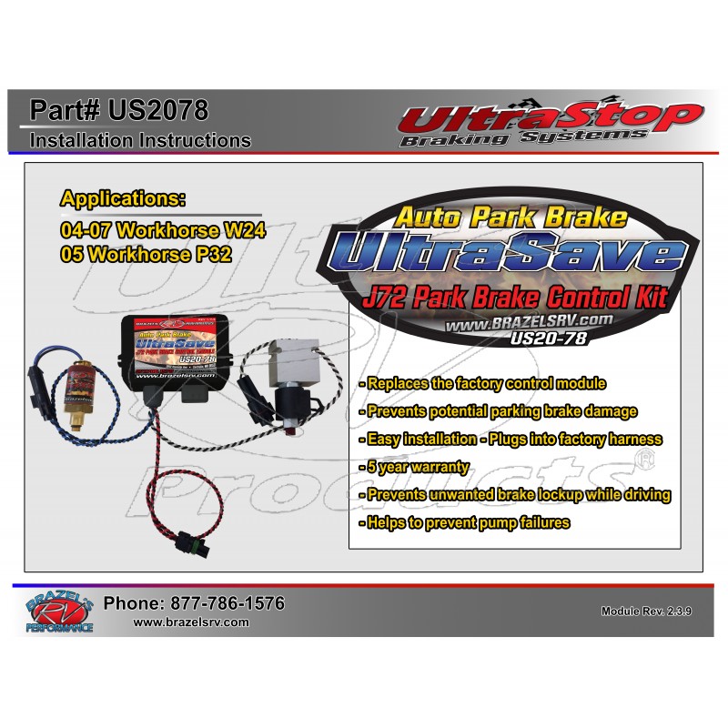 US2078 UltraStop Park Brake Module Replacement With UltraSave Kit