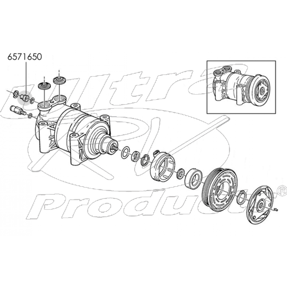 6571650 - A/c Compressor High Pressure Cut-off Switch - Workhorse Parts