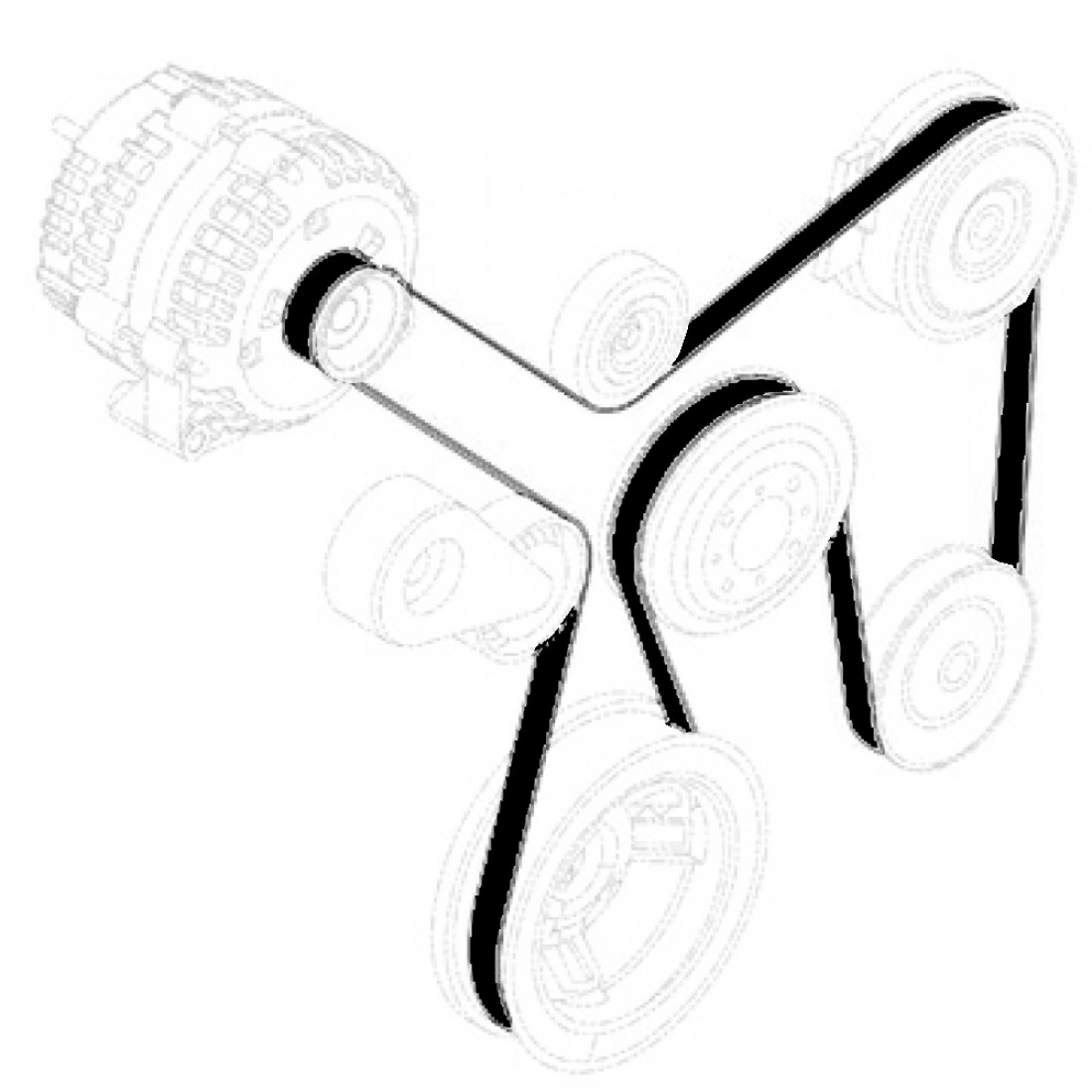 W8831715 - Workhorse W-Series 8.1L Serpentine Drive Belt - Workhorse Parts