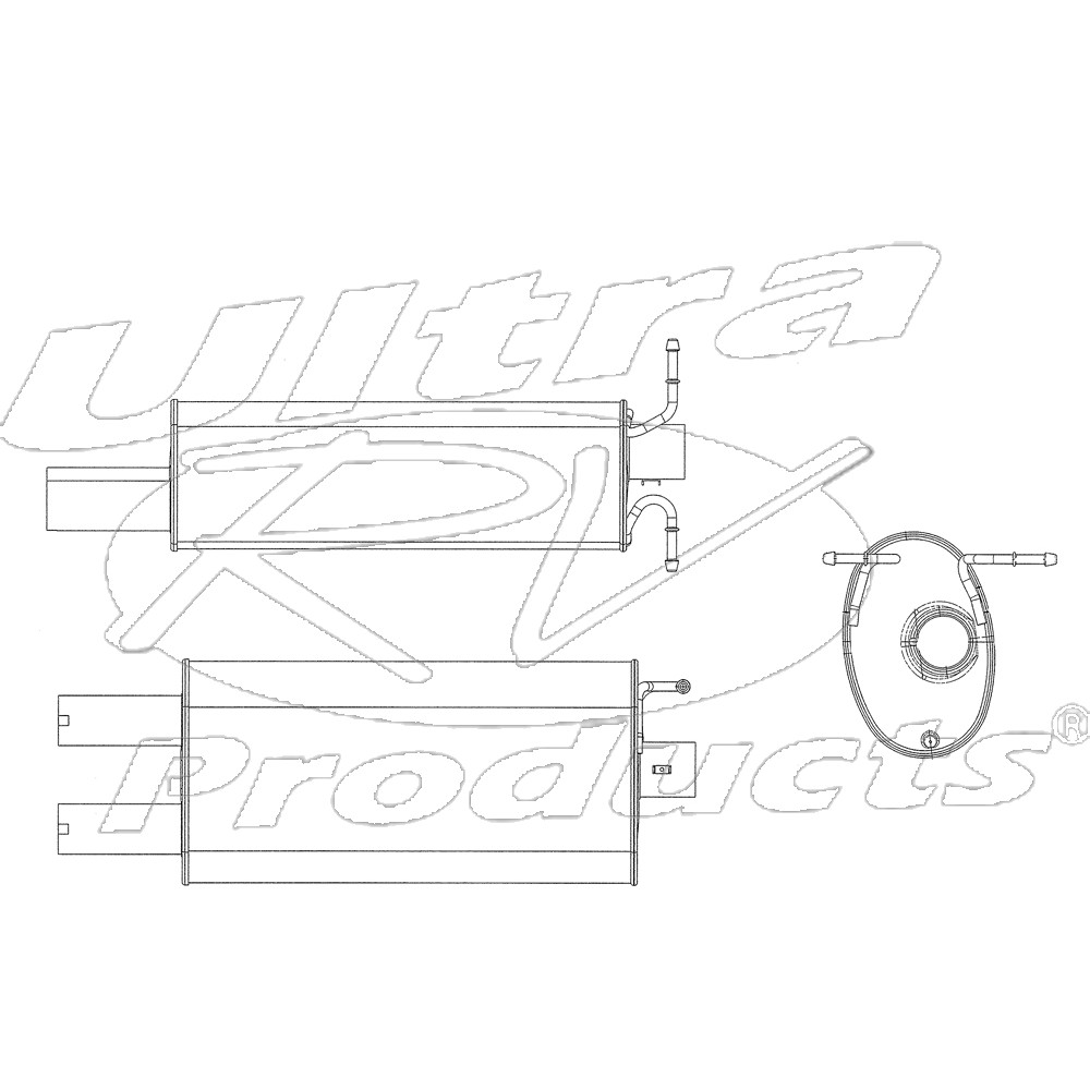 W0012318 - Muffler Asm - Exhaust With Hangers - Workhorse Parts