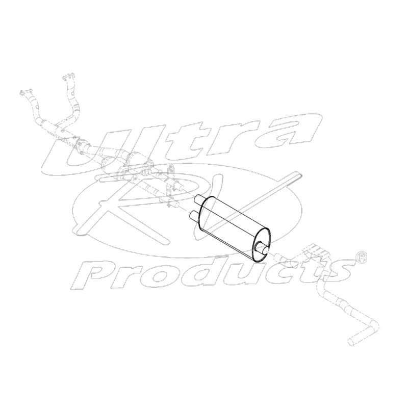 W0012318 - Muffler Asm - Exhaust With Hangers - Workhorse Parts