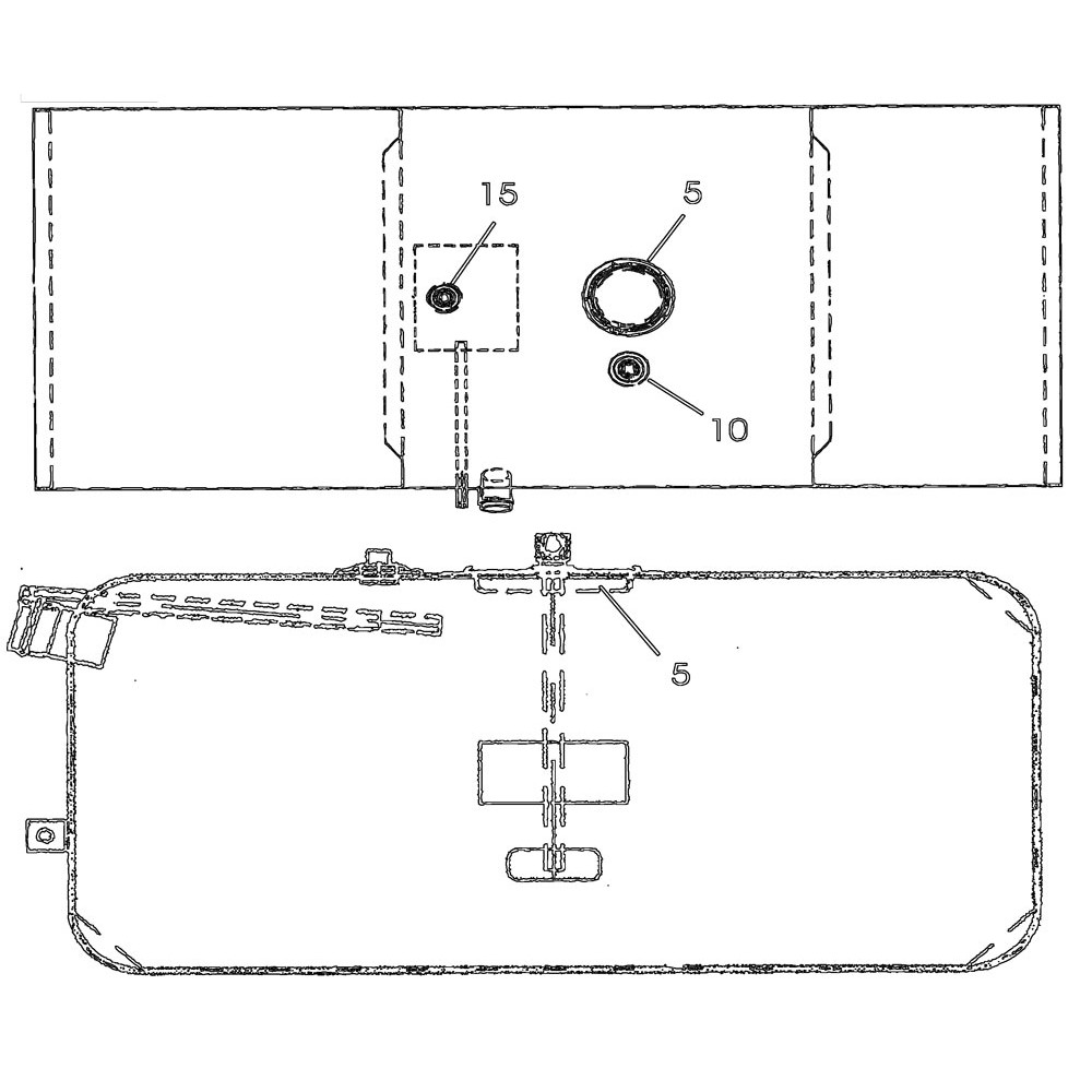 W0010465 - Tank Asm - Gas 75 Gallon With Auxiliary Draw - Workhorse Parts