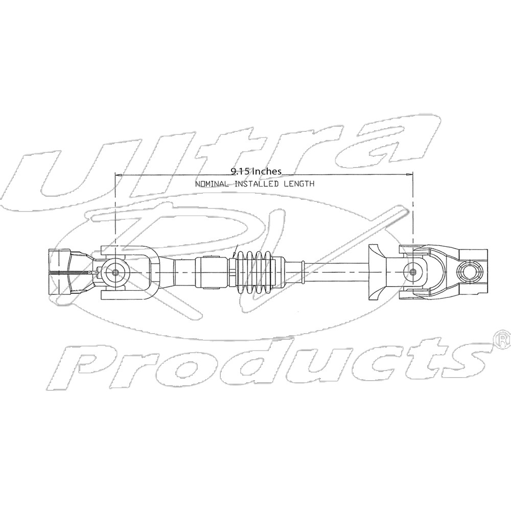 W0013805 - Shaft Asm - Steering Intermediate - Workhorse Parts