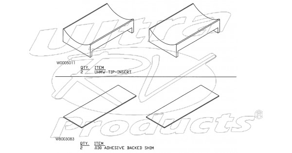 W8003085 - Leaf Spring Insert Kit - Workhorse Parts