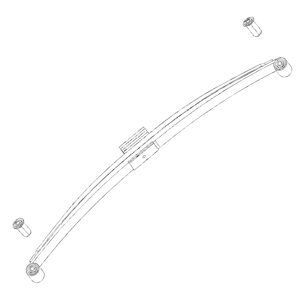W0009375 - Spring Asm - Leaf Rear Design Load 3380lbs - Workhorse Parts