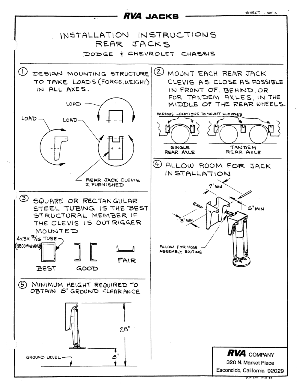 RVA Original Manual Jack System Documentation