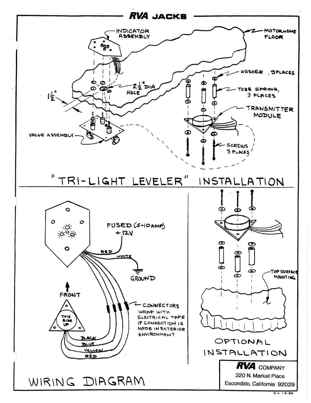 RVA Original Manual Jack System Documentation